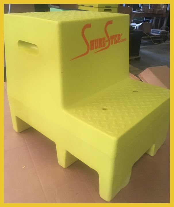 20″H Narrow 2-Step Stool Compact Maintenance Step | Shure-Step.com